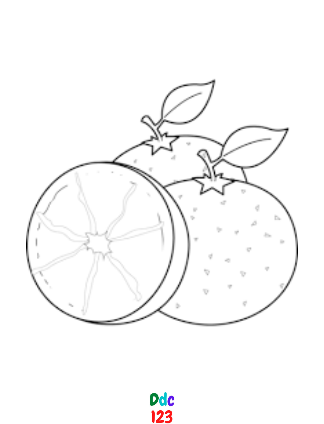 Arancia da colorare - Disegni da colorare stampabili per bambini - DDC123