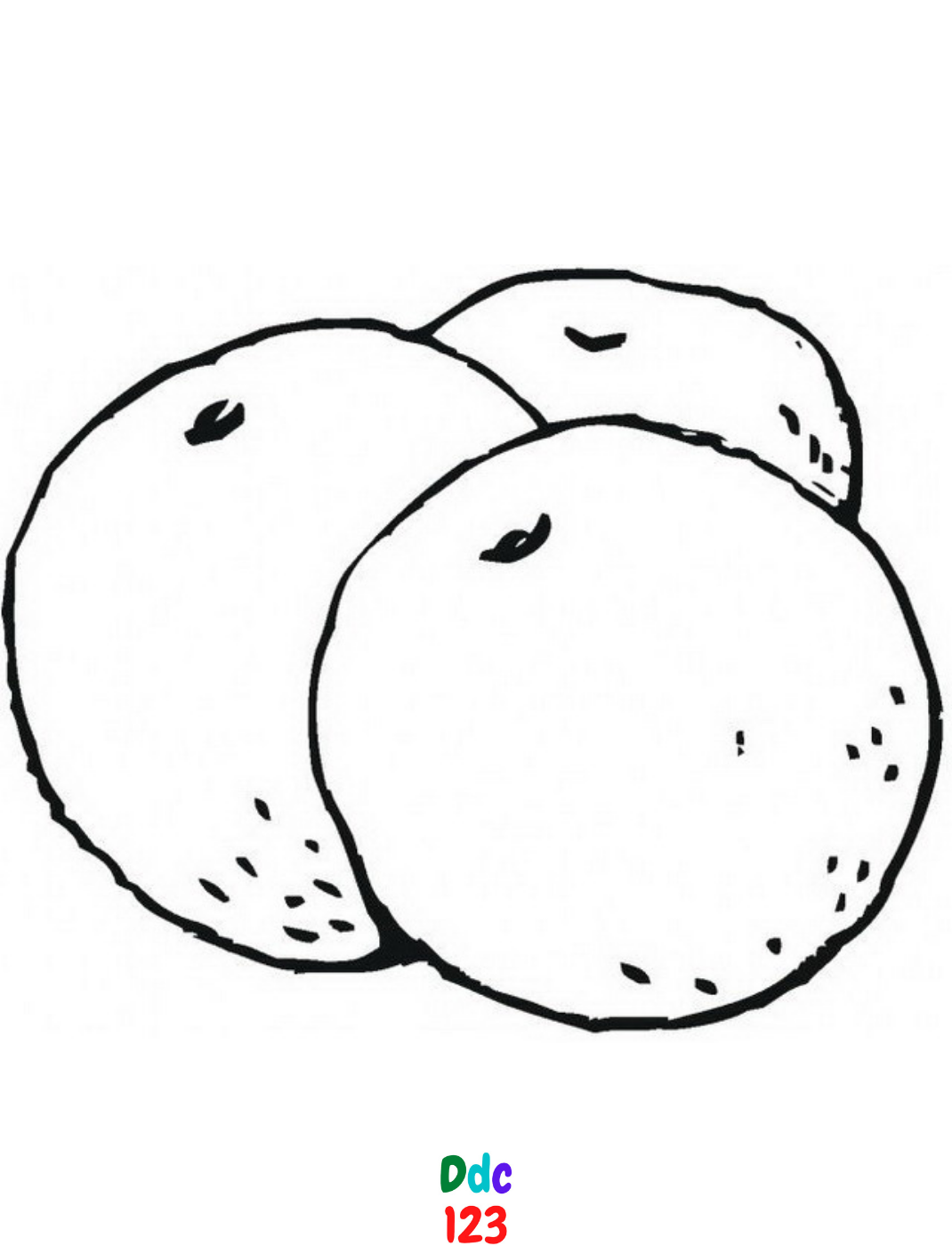 Arancia da colorare - Disegni da colorare stampabili per bambini - DDC123