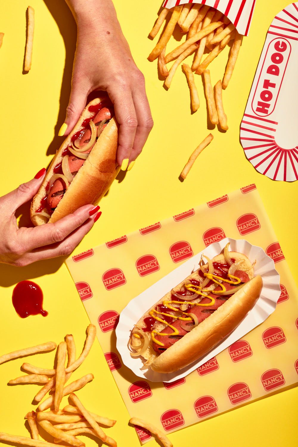 Vegan plant based hot dog photography - Nancy Anne Photography