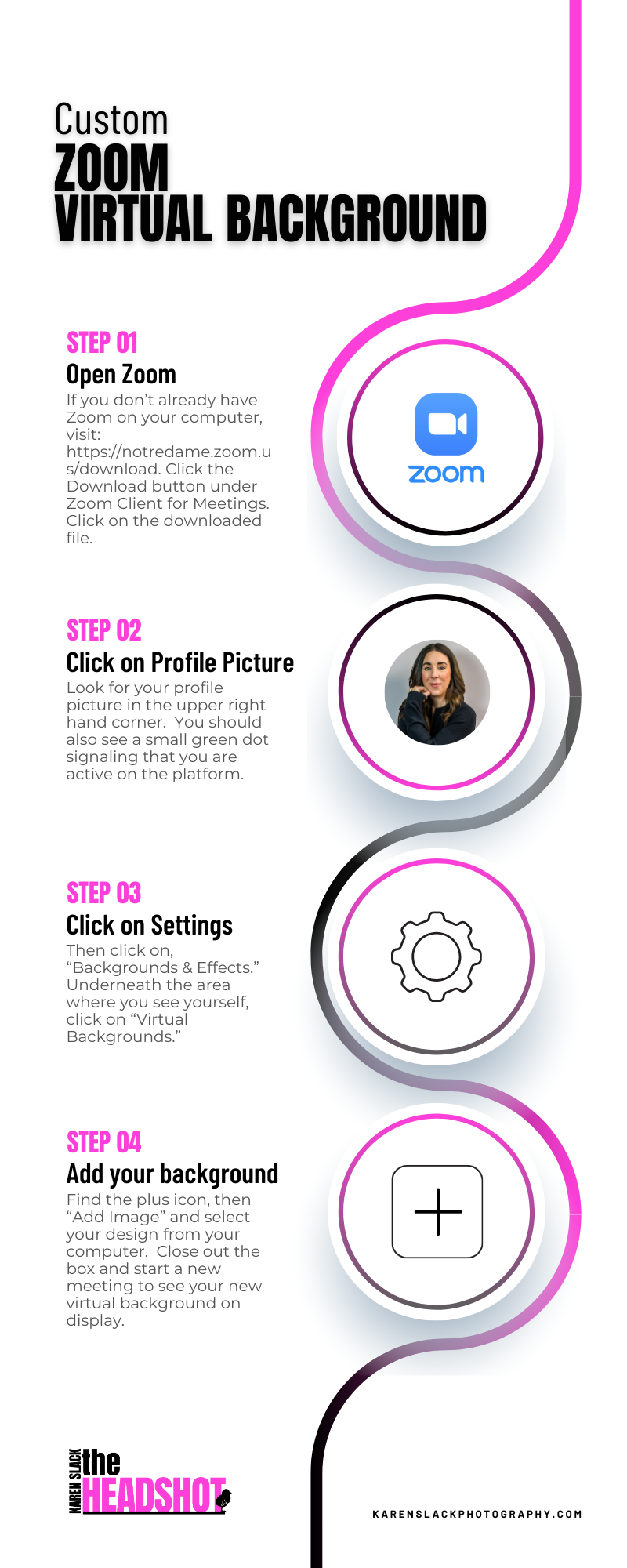 Branded Virtual Meeting Backgrounds - Karen Slack Photography