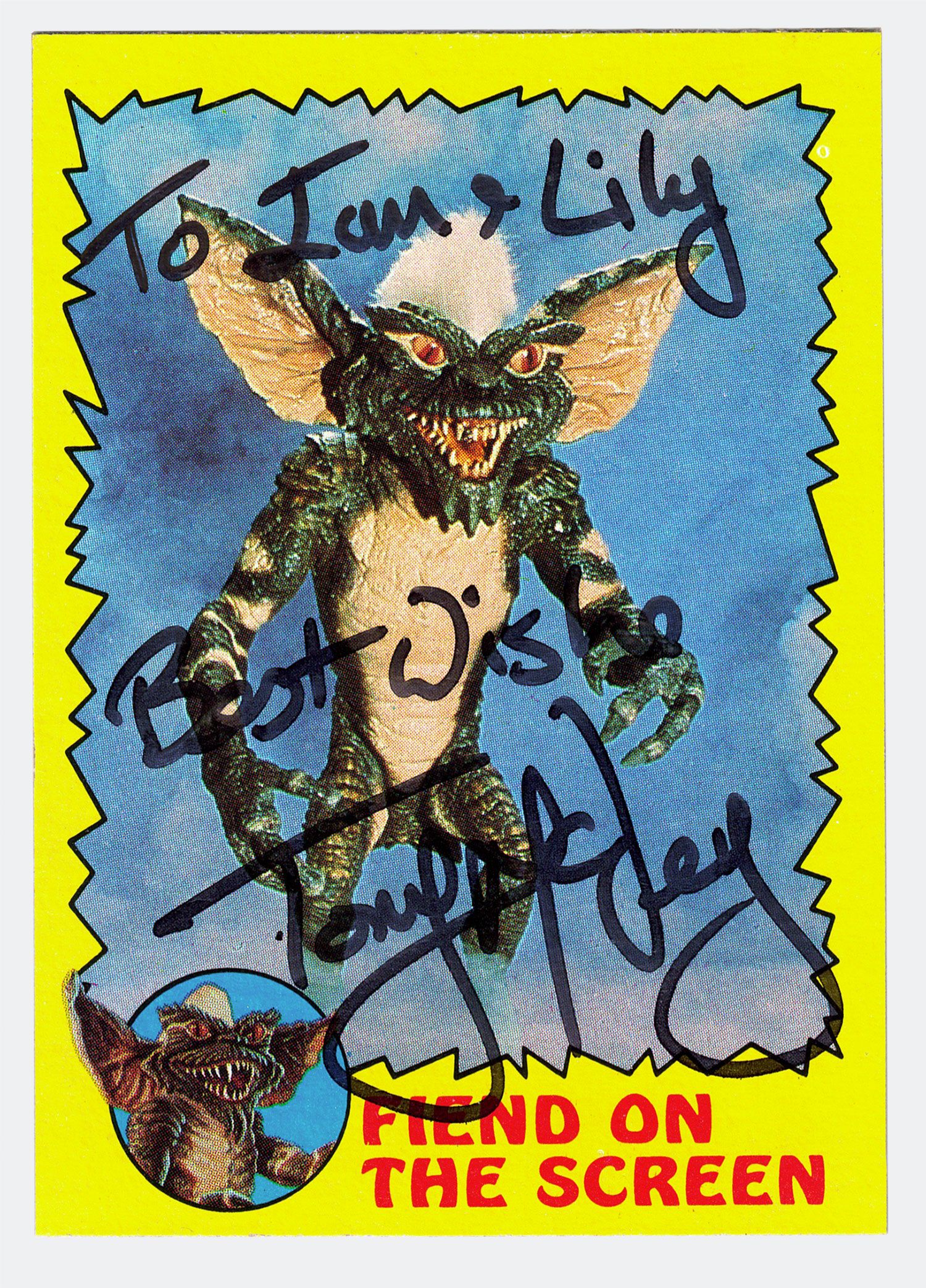 Autographed Gremlins Trading Cards - The Gremlins Museum