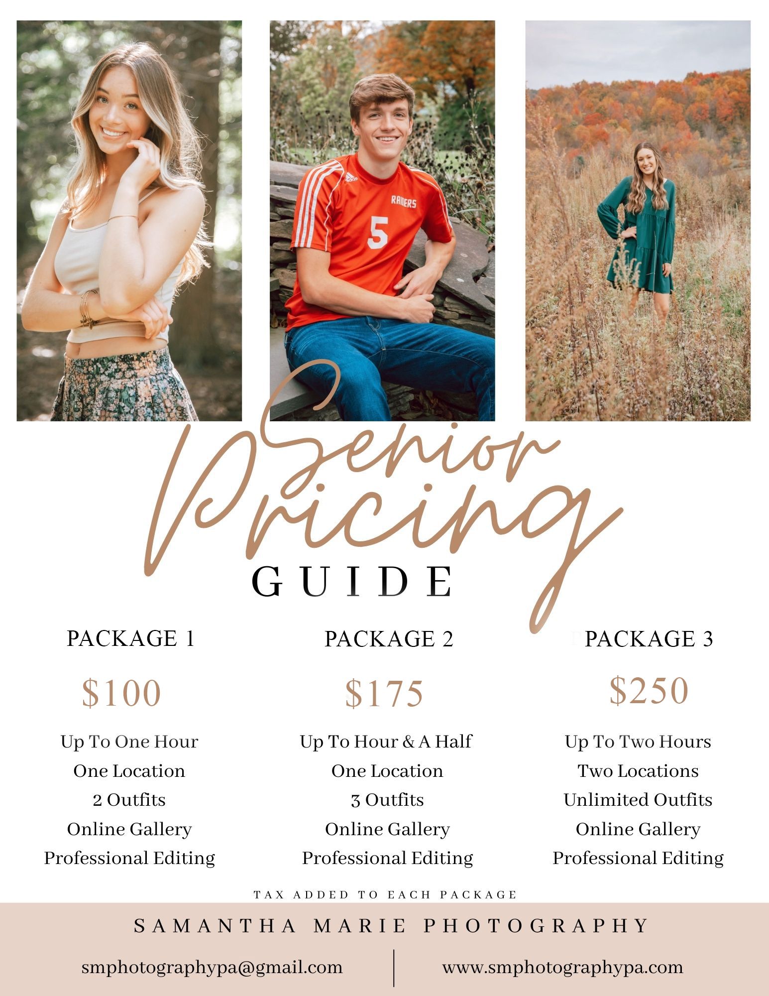 Senior Picture Packages - Samantha Marie Photography