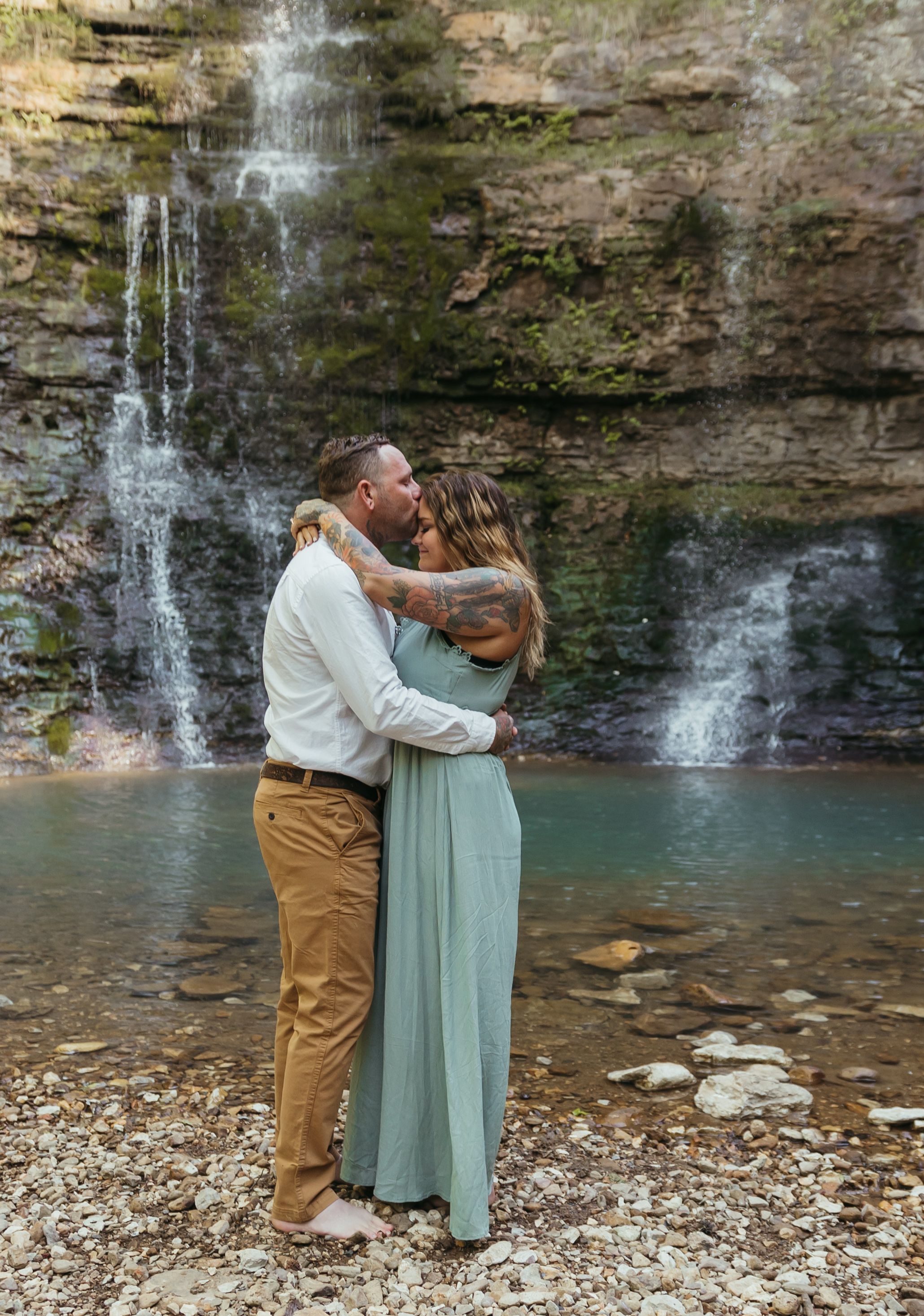 Arkansas Waterfall Engagement Session | Faith + Ryan - Arkansas Wedding ...