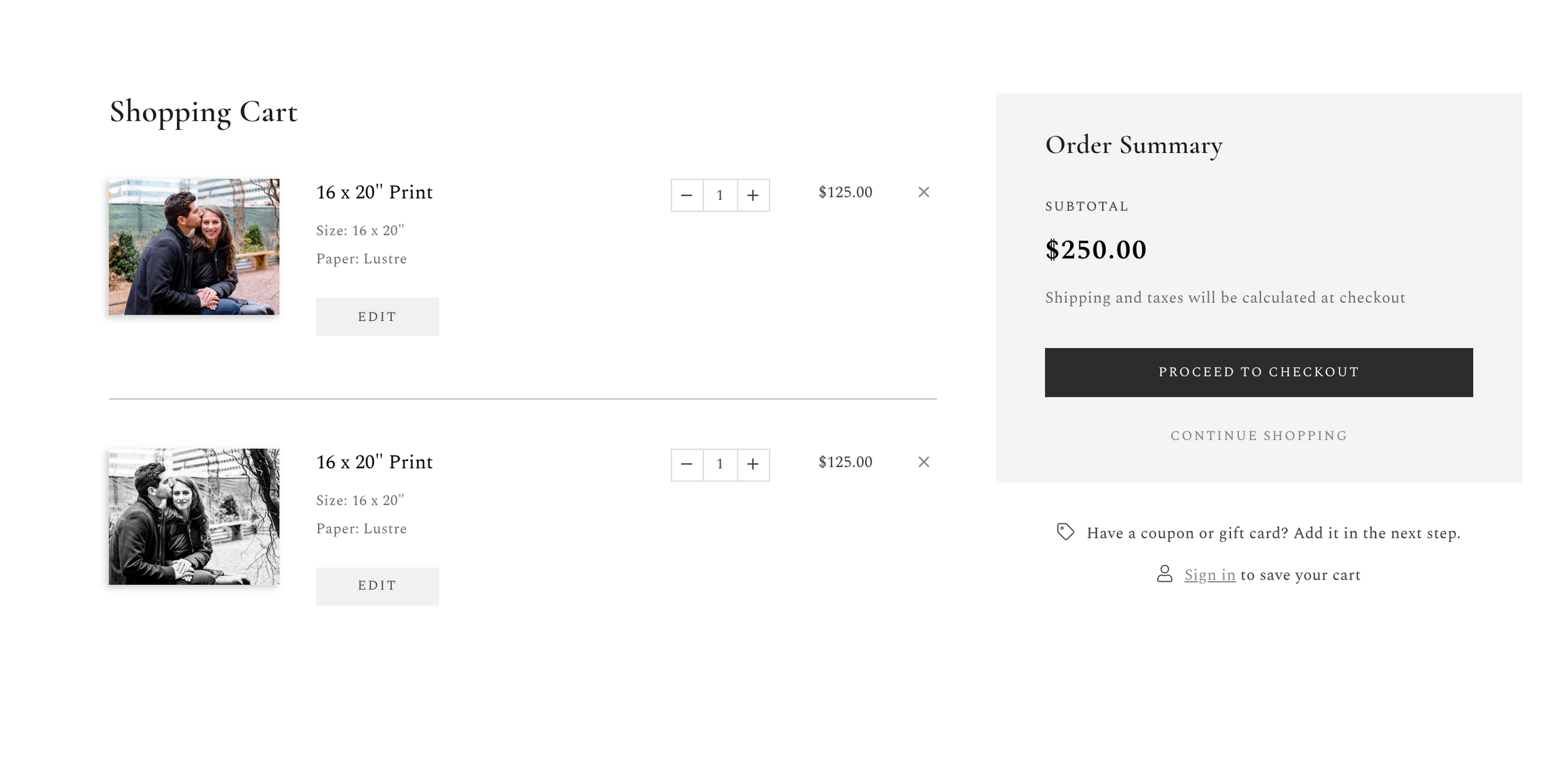 How to order photos from Pixieset - SandrienBPhotography