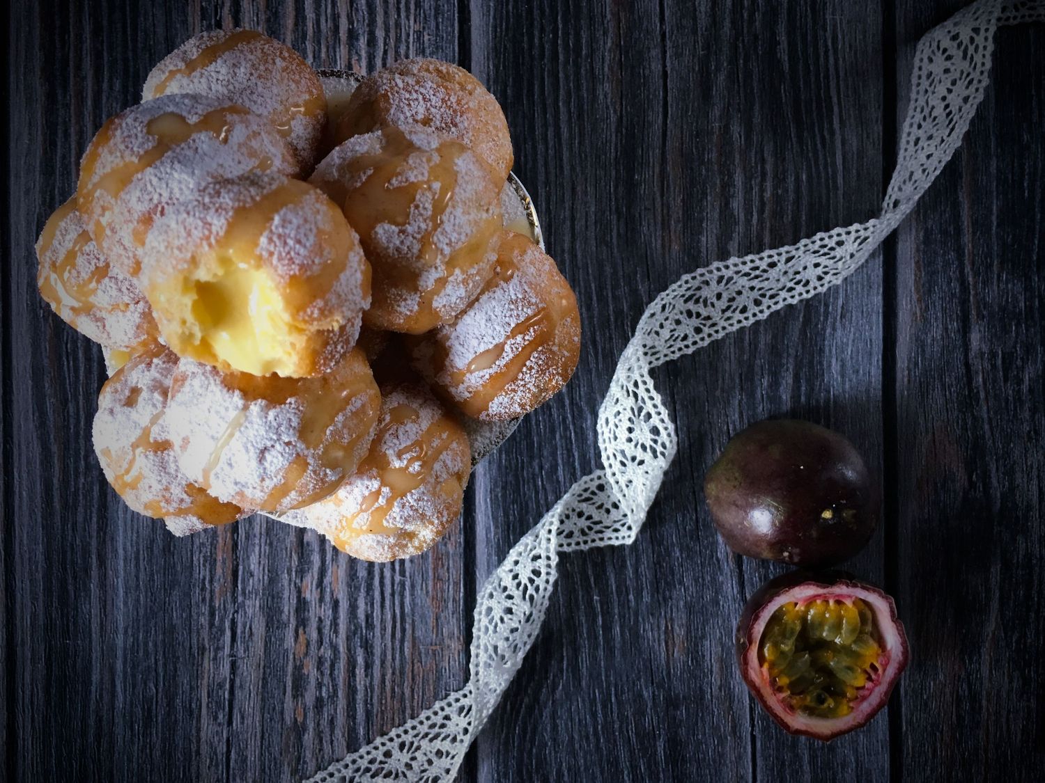 Passion Fruit Profiterole - Three Pod Studio