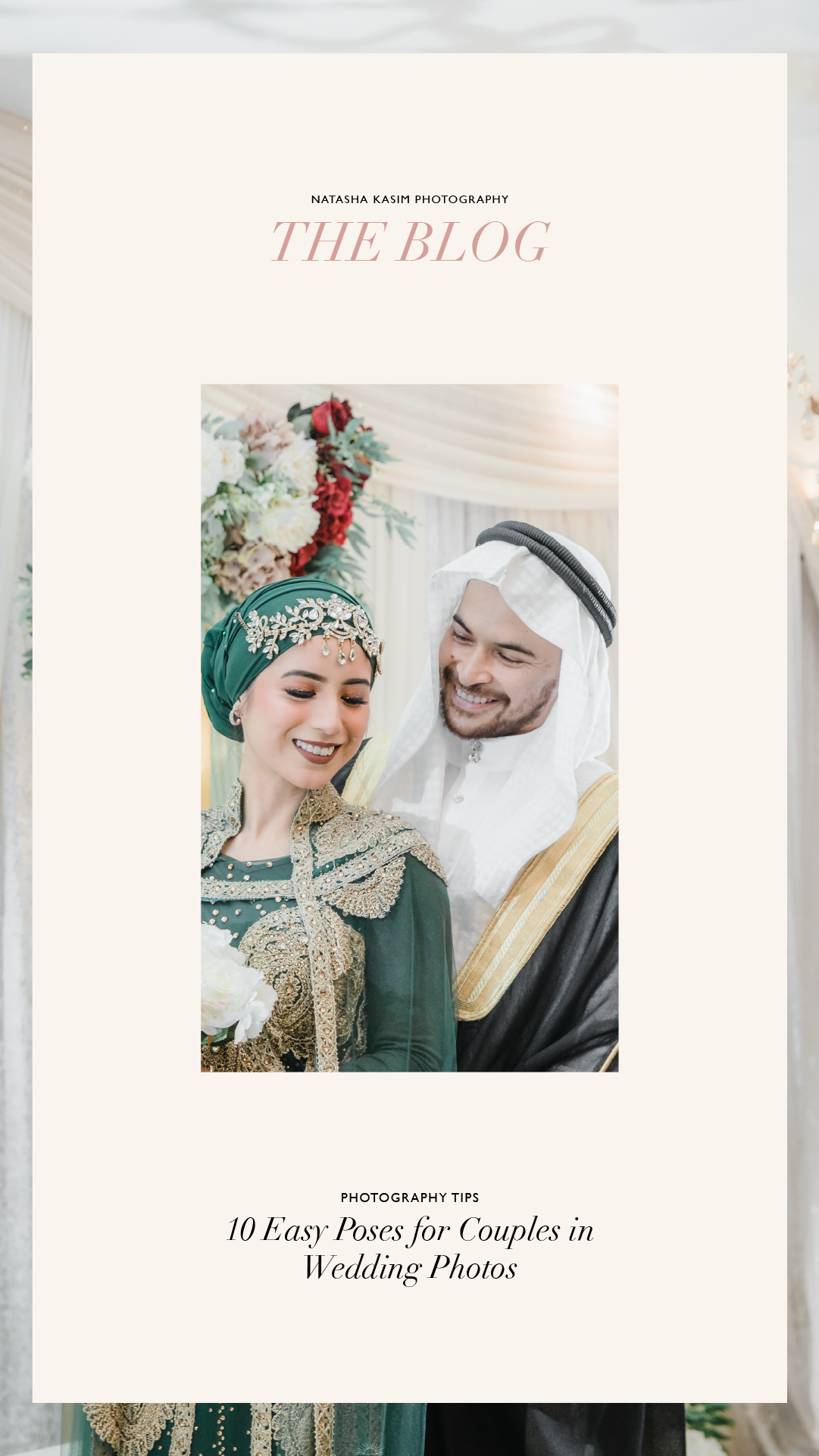 10 Easy Poses for Couples in Wedding Photos - Natasha Kasim Photography