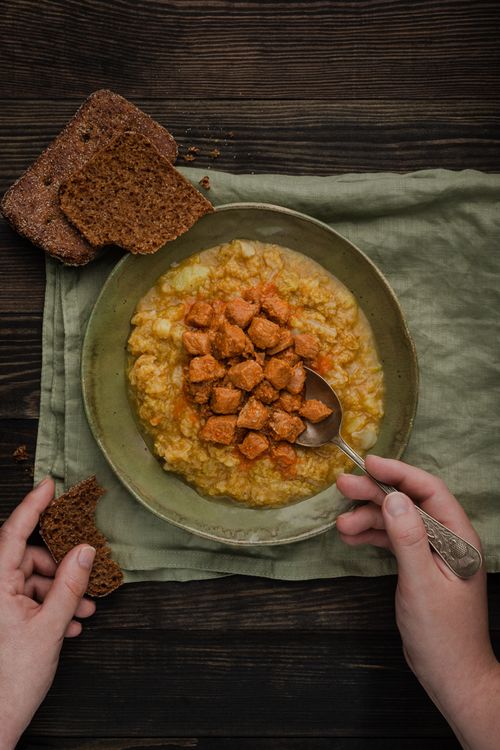 Kelkáposzta Főzelék - Savoy Cabbage Stew - Three Pod Studio