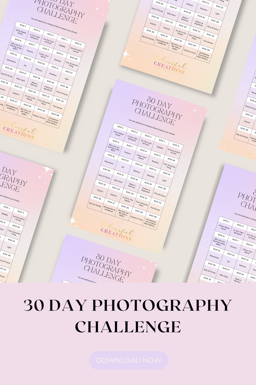 30 Day Photography Challenge - Colourful Creations Photography