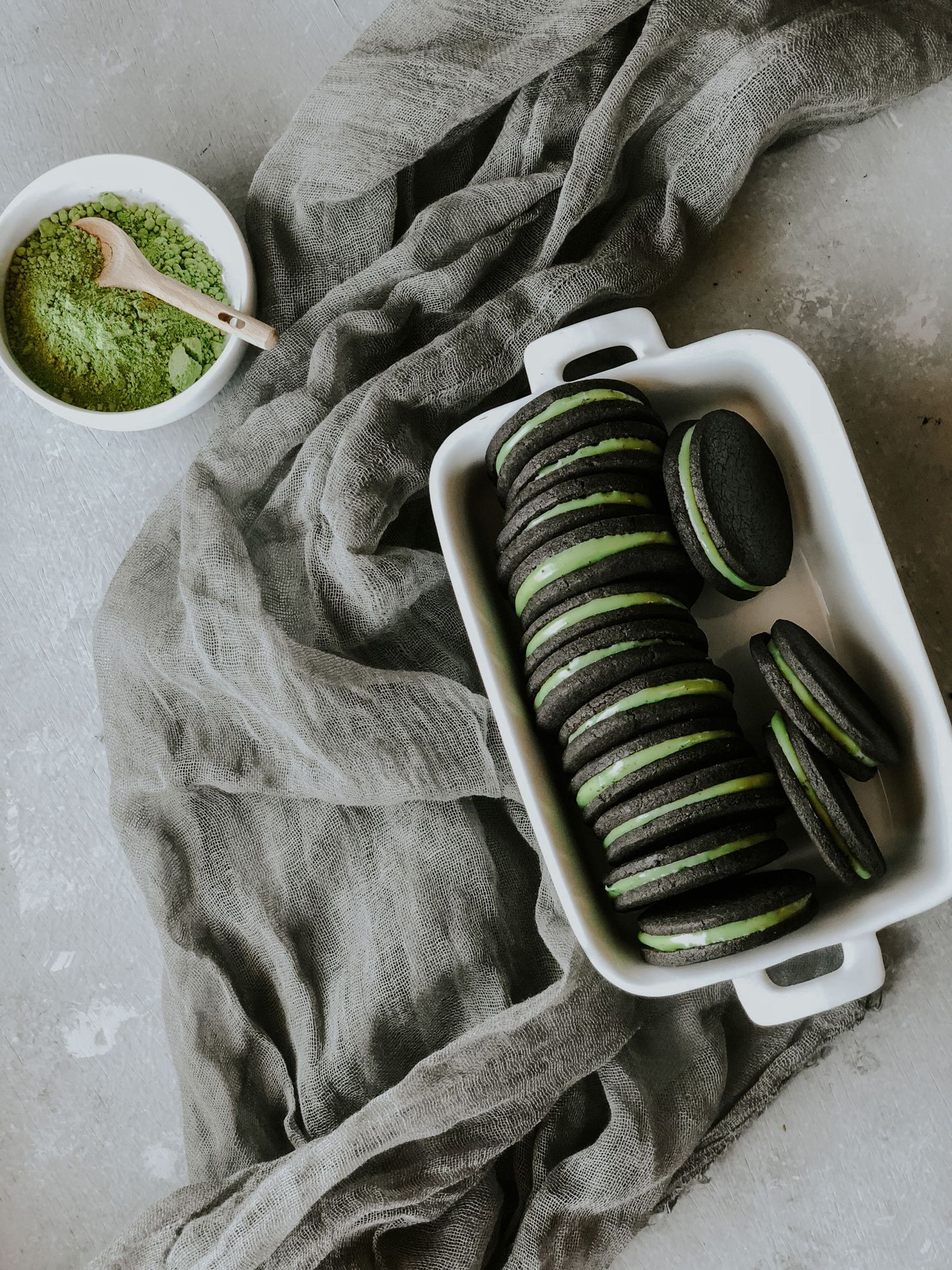 Matcha Oreos - The Buttery Whisk