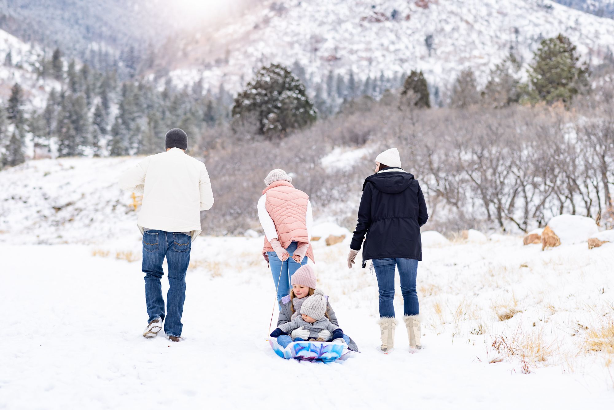 Family Snow Session by the Mountains / Colorado Springs Family ...