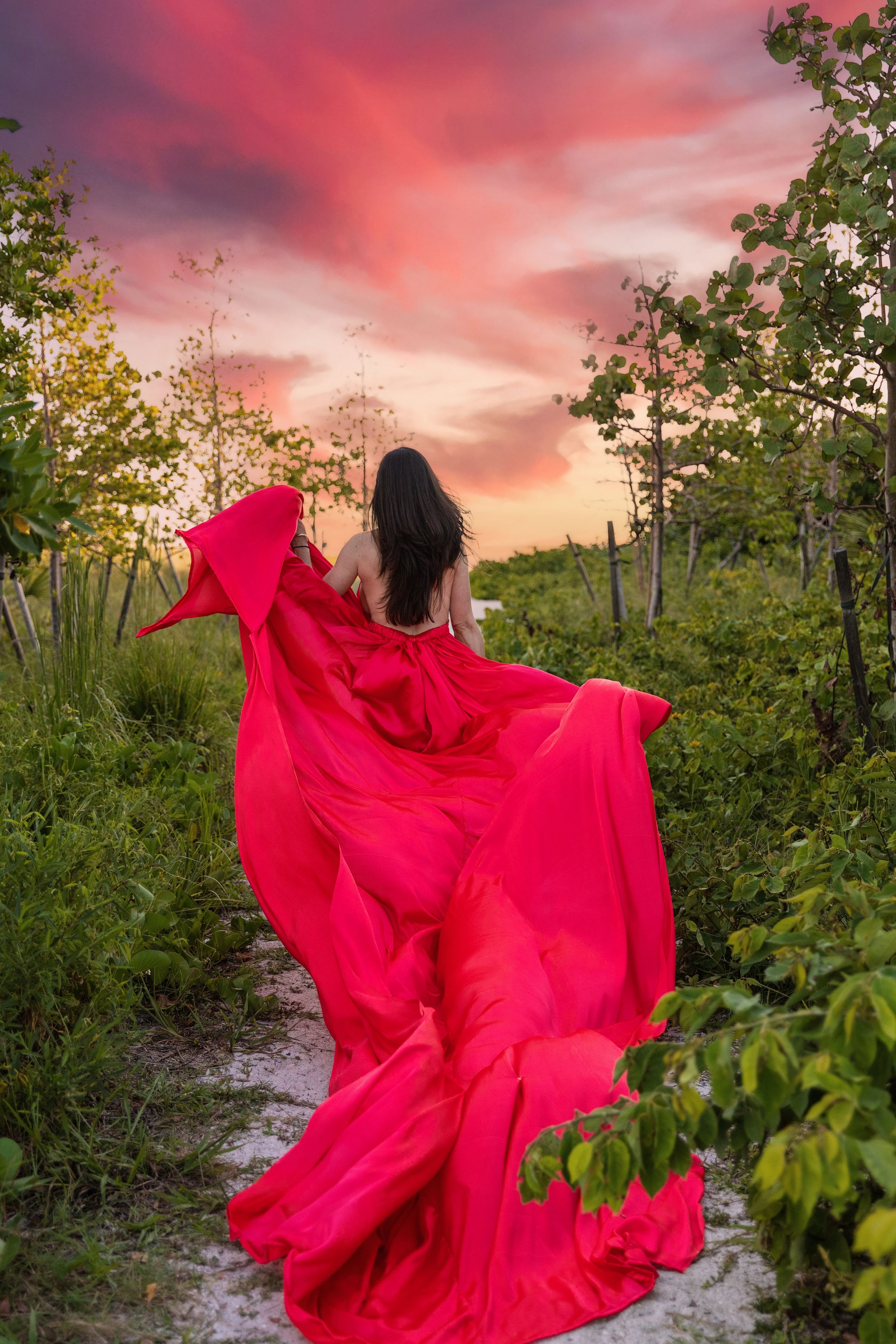 The Red Flying Dress - My Flying Dress Photo | Flying Dress Photography