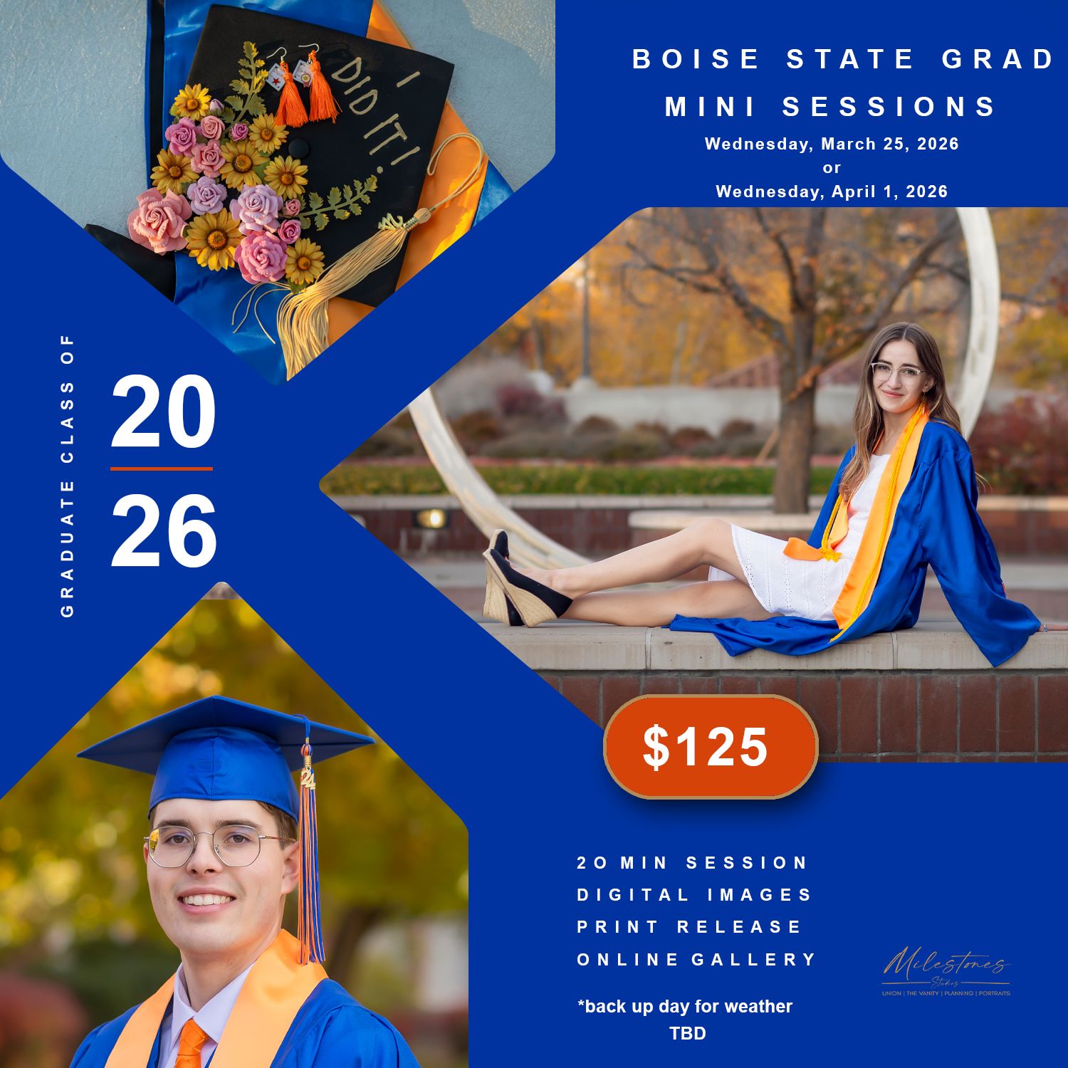 Boise State Grad photo session - Boise Wedding Experts | Milestones ...