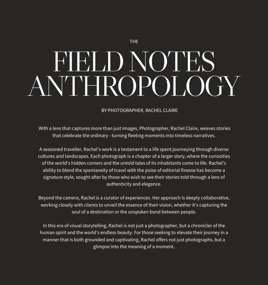 The Field Notes Anthropology - Field Notes