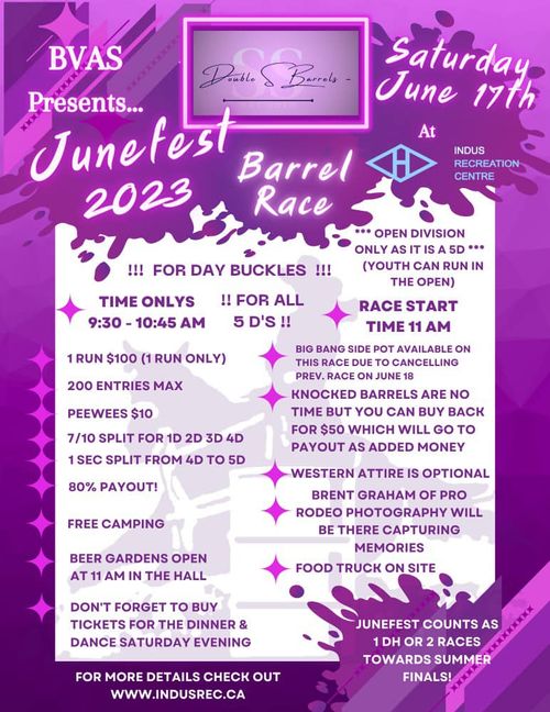 Junefest 2023 - June 17, 2023 at the Indus Recreation Centre - Pro ...