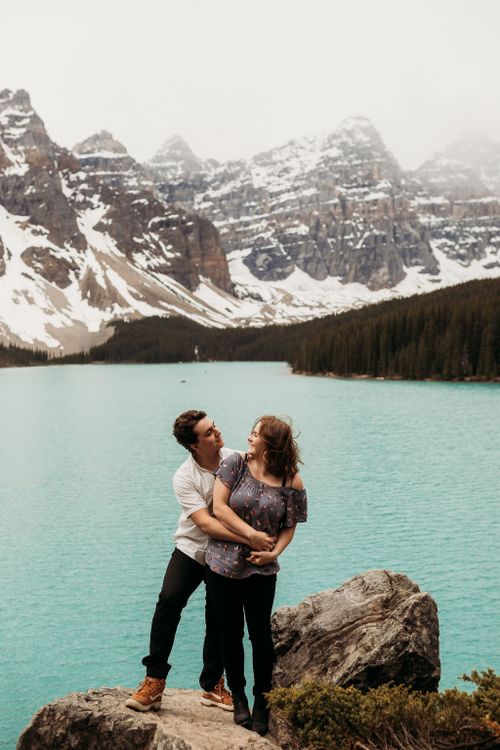 Moraine Lake Surprise Proposal - Candid Montreal Wedding Photographer | Aliza Dworkind ...
