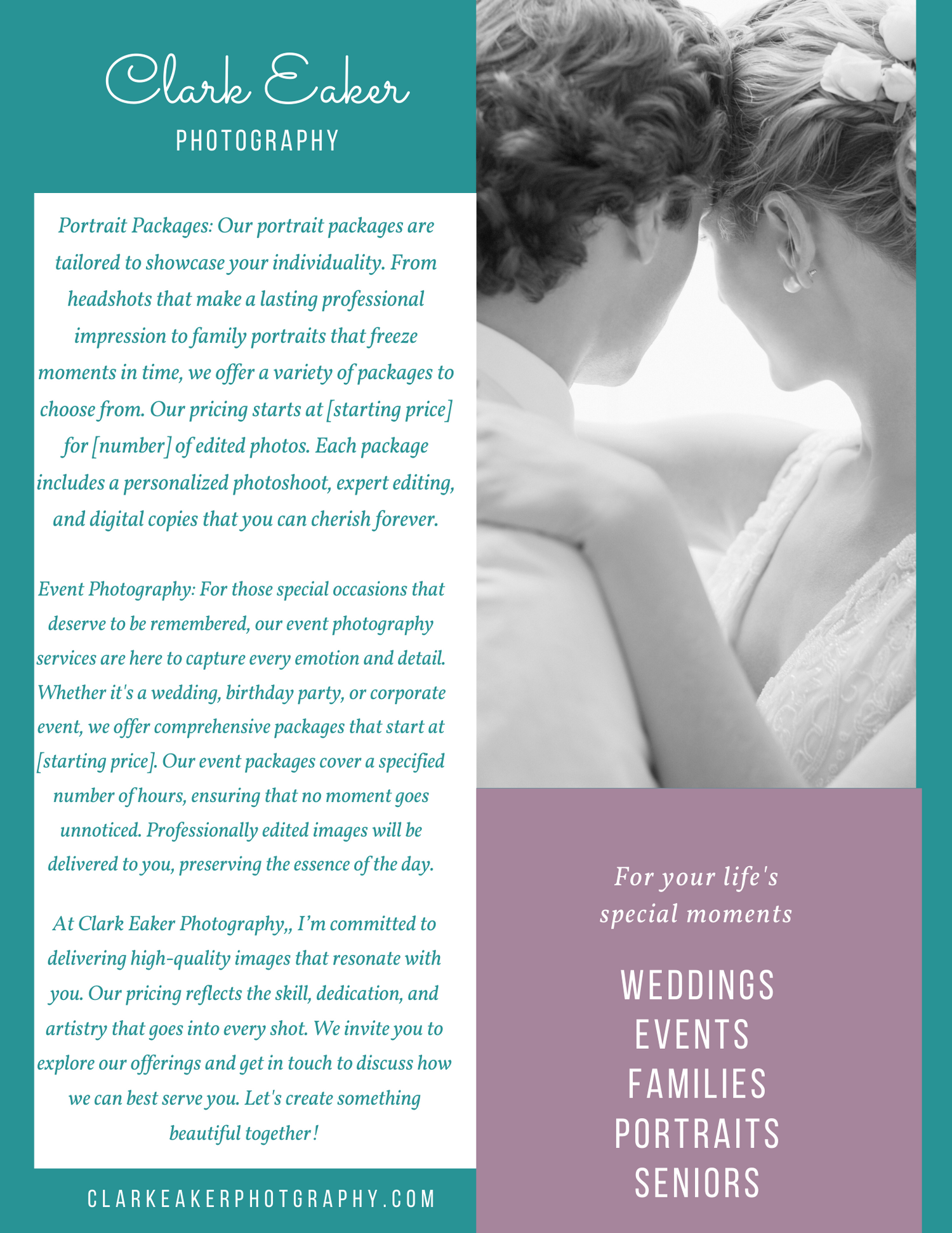 Investment - Clark Eaker Photography