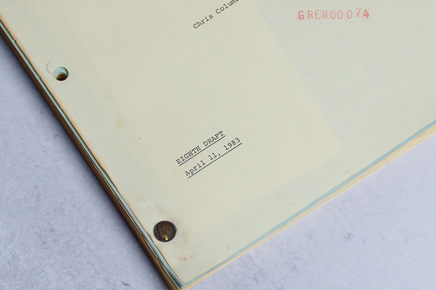 Dick Miller Annotated Script from Gremlins - The Gremlins Museum