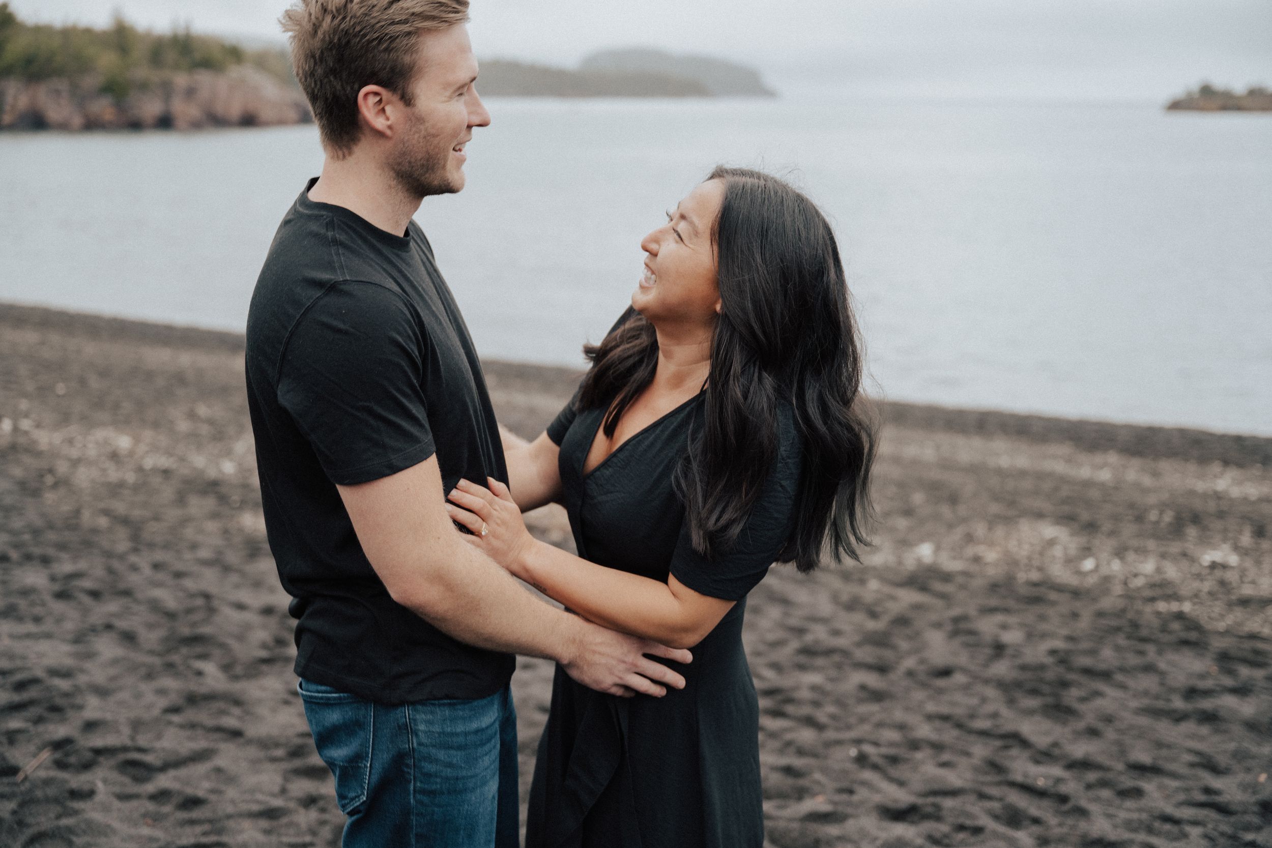 Black Beach Engagement | Abby & Jason - Jagger Rose Photography