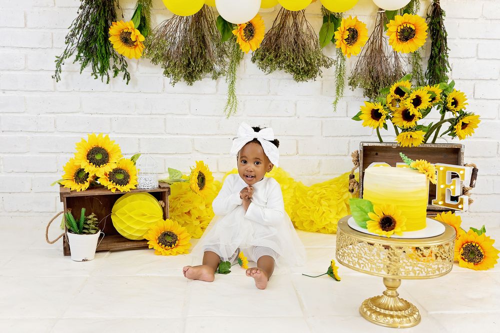 Sunflower Theme Cake Smash | Best Flower Site