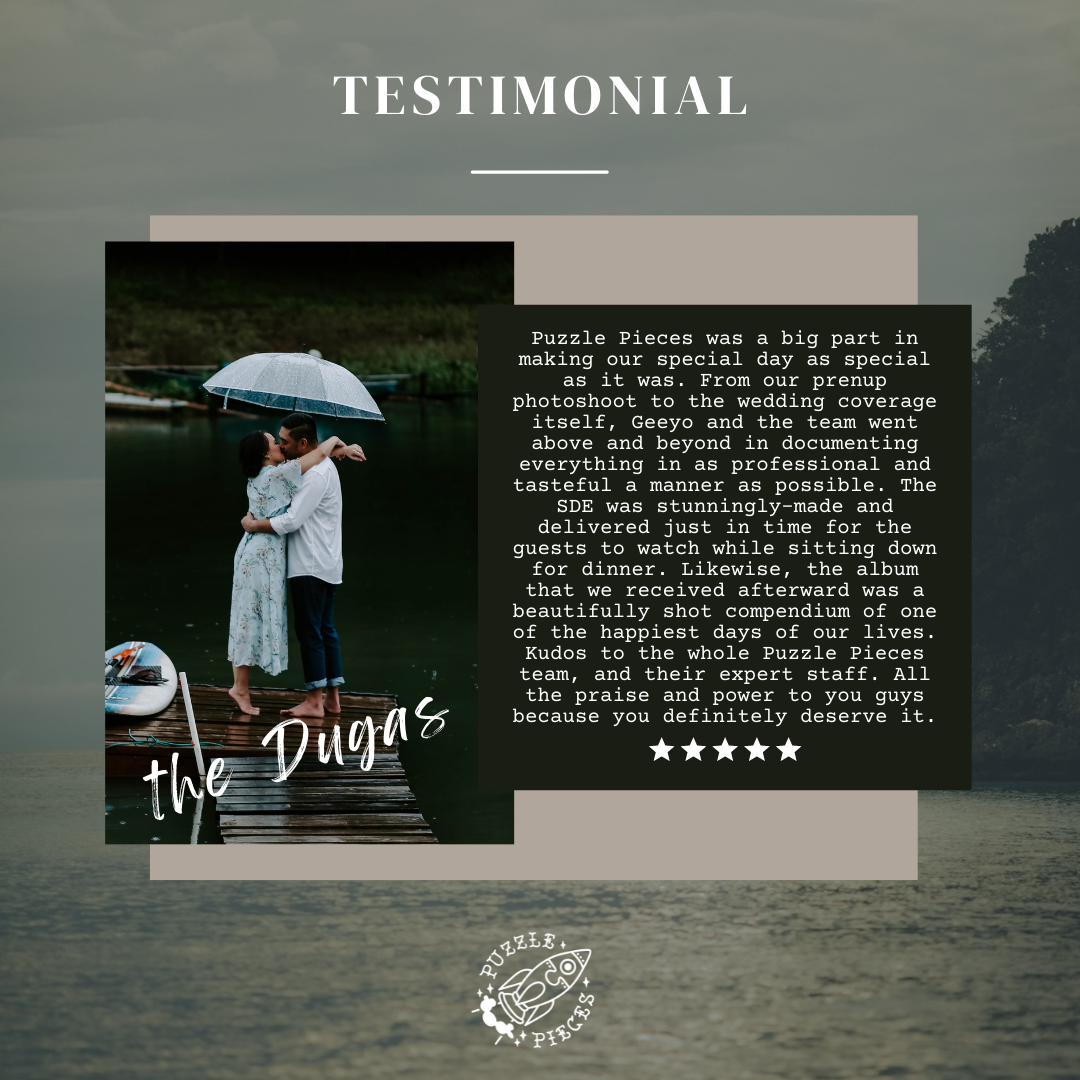 TESTIMONIALS - Puzzle Pieces Photography - Philippine Wedding Photographer