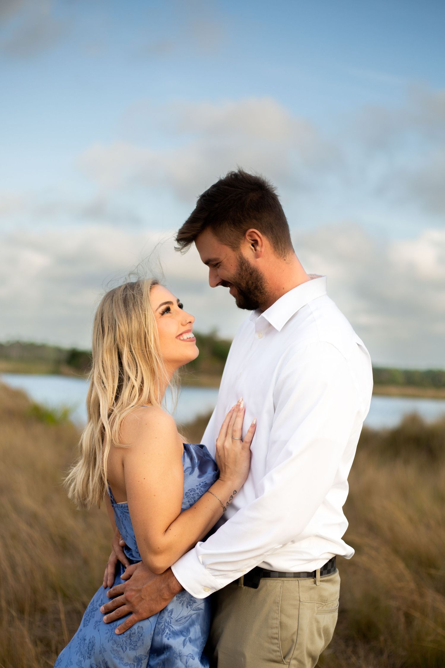 Florida Field Couple Portraits - Sabrina Pollard Photography