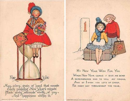 New Year's Greeting Cards - Vintage Samuel L. Schmucker's Postcards
