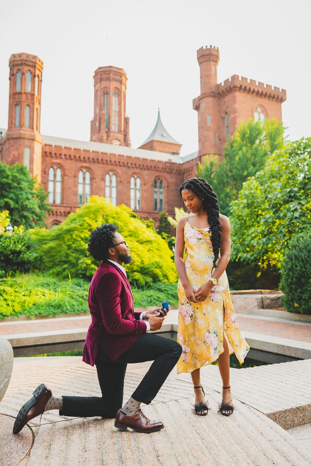 A Surprise Proposal at Enid A. Haupt Garden