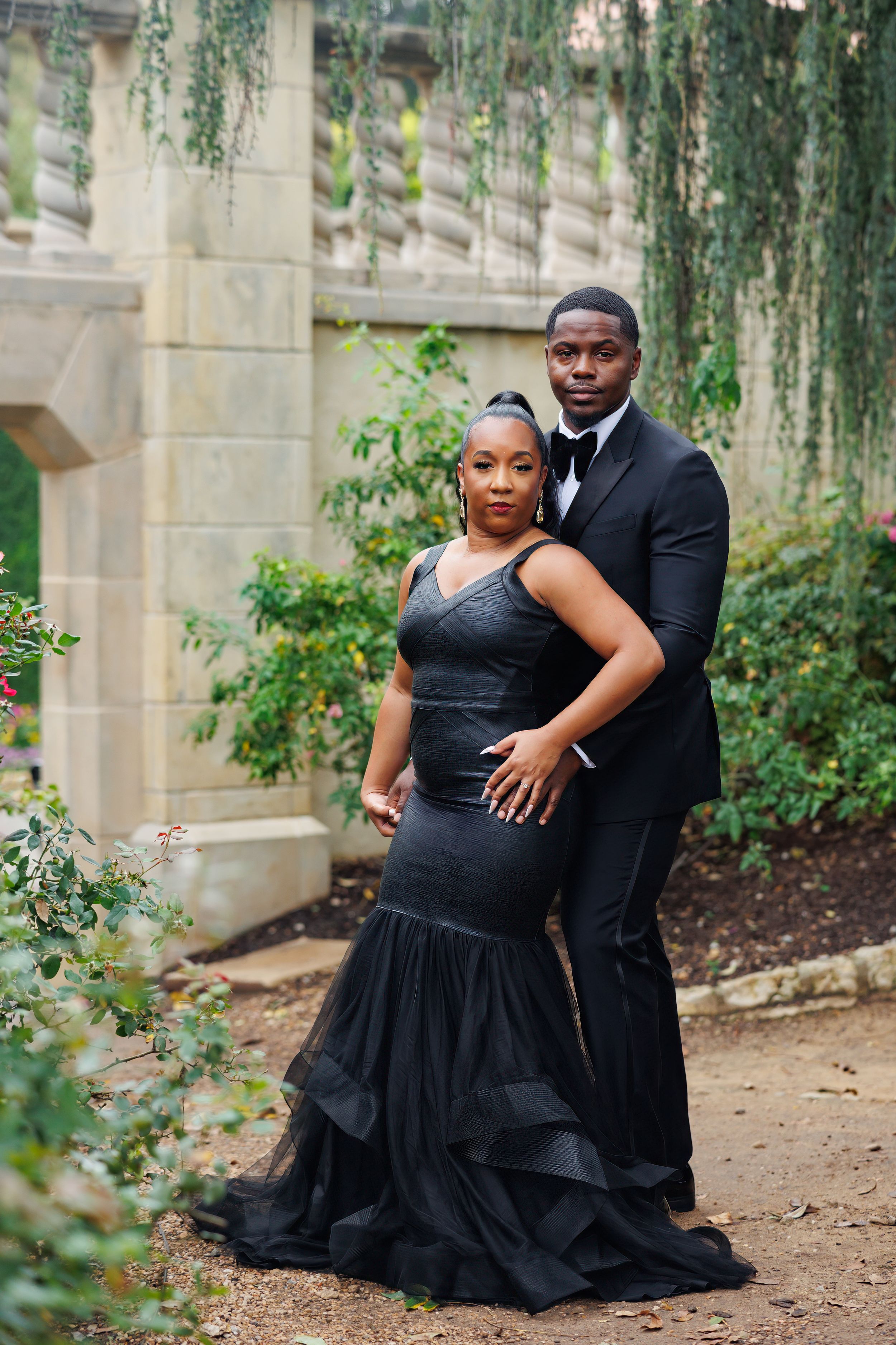 Laurin & Dimitri's Dallas Arboretum Engagement Photos | Elegant Outdoor ...