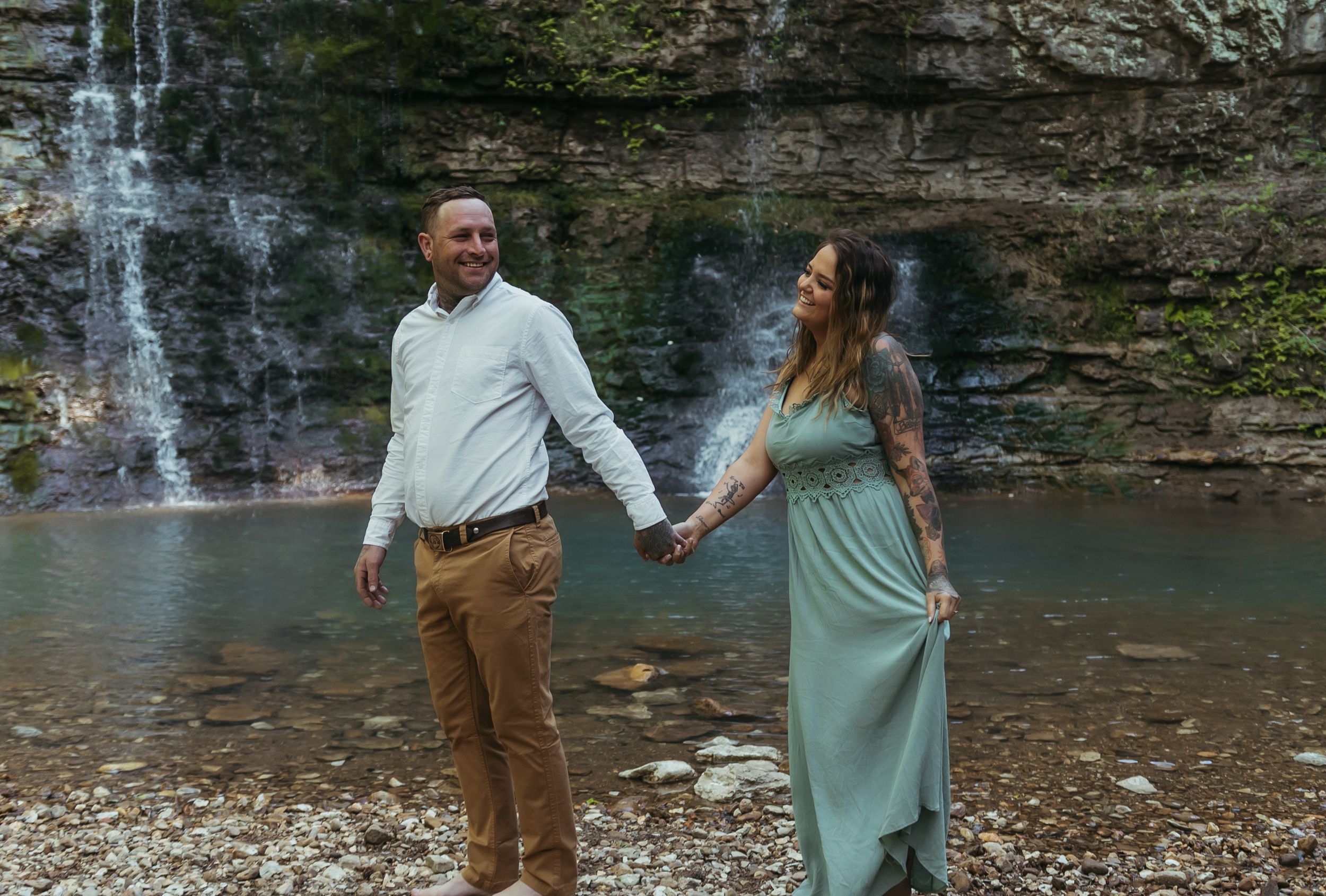 Arkansas Waterfall Engagement Session | Faith + Ryan - Arkansas Wedding ...