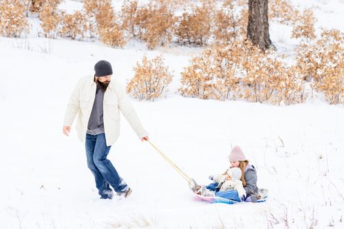 Family Snow Session by the Mountains / Colorado Springs Family ...