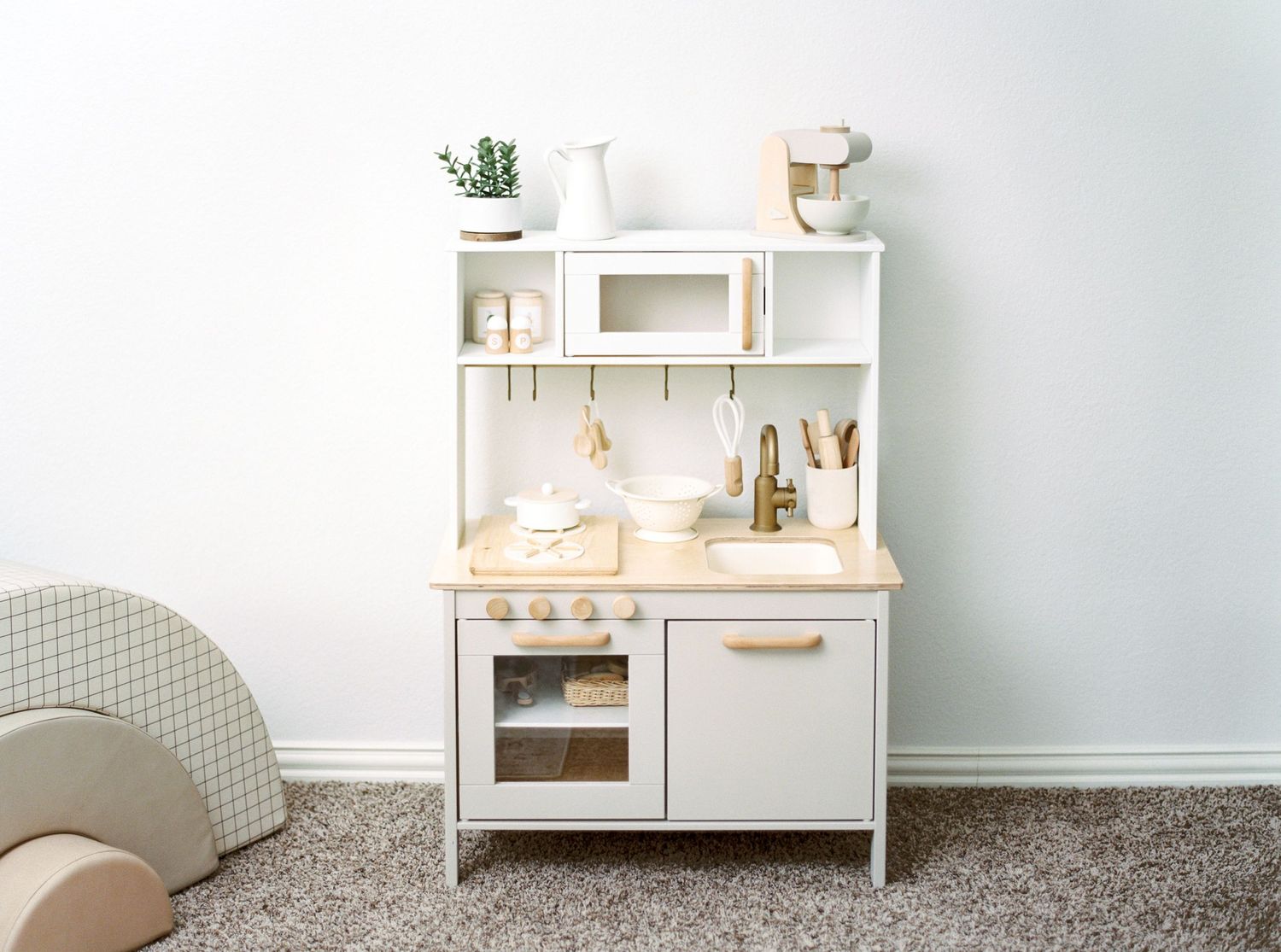 Organic Modern IKEA Play Kitchen Makeover - Priscilla M Choi | Austin ...