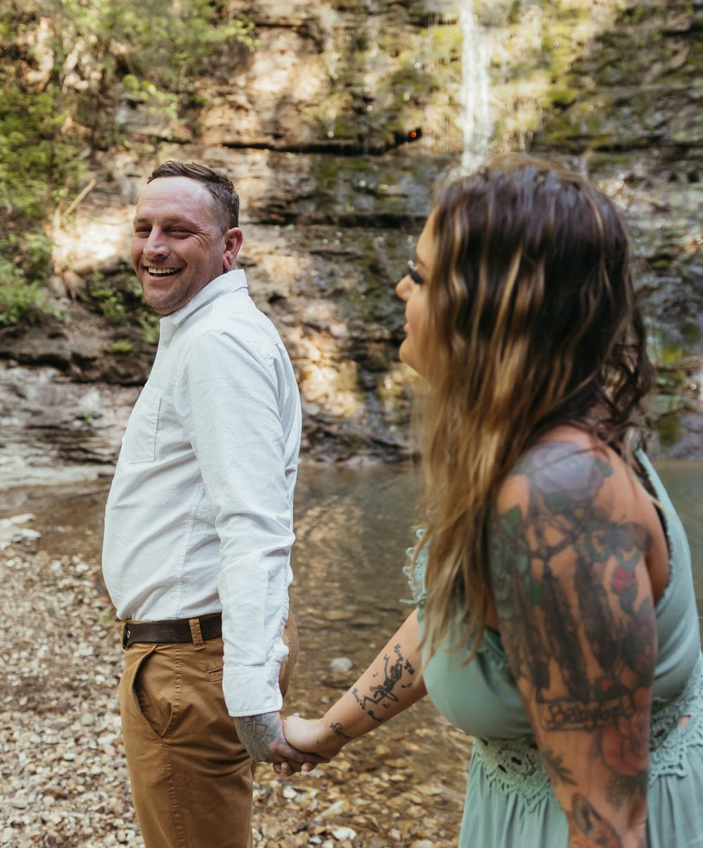 Arkansas Waterfall Engagement Session | Faith + Ryan - Arkansas Wedding ...
