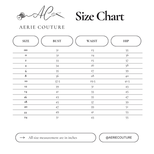 size-chart - Aerie Couture