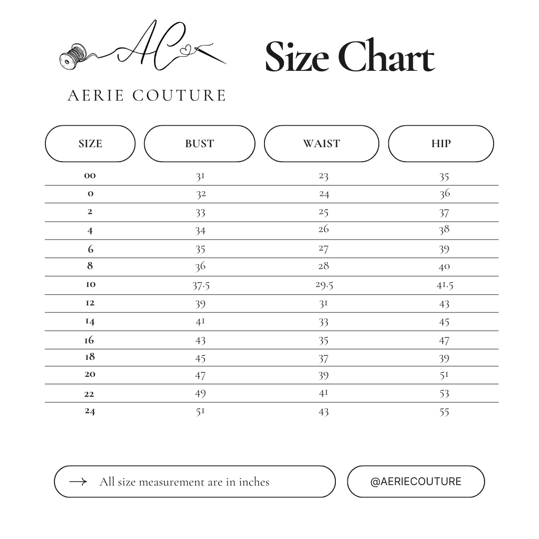 size-chart - Aerie Couture