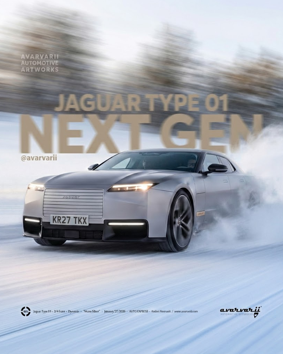 Jaguar Type 01 BEV - Avarvarii Automotive Artworks