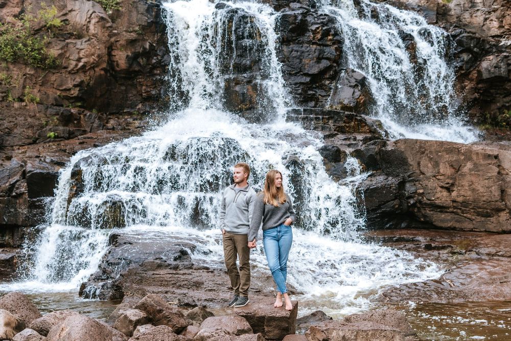 Jennifer & Jake — Adventure Engagement Session at Gooseberry Falls - ADOR Photo + Video ...