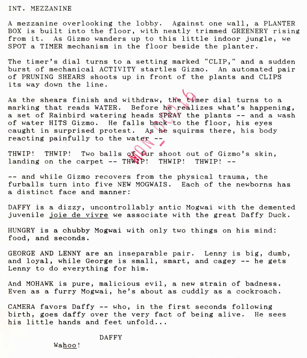 Gremlins 2 - The First Draft Script - The Gremlins Museum