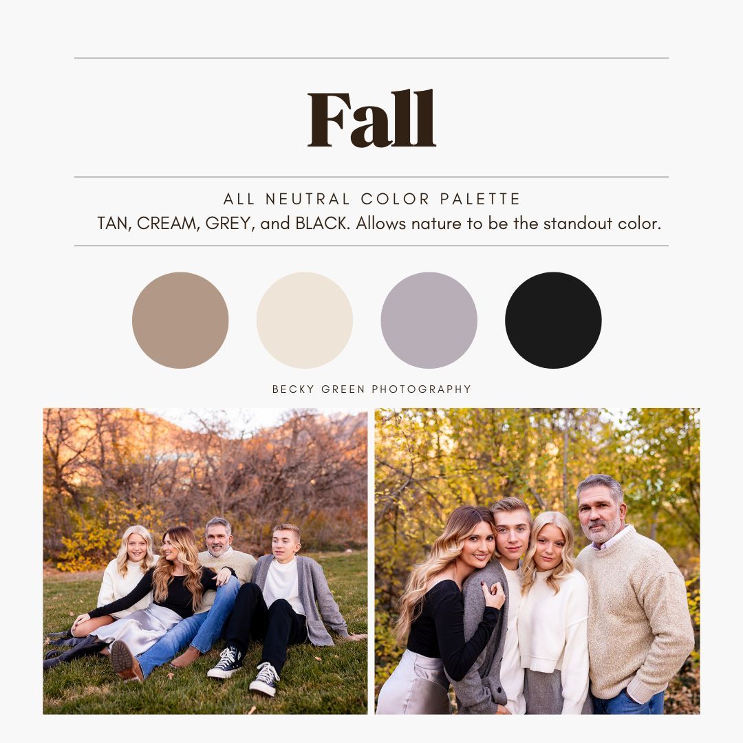 Fall Outfit Color Palettes for Family Photos - Becky Green Photography