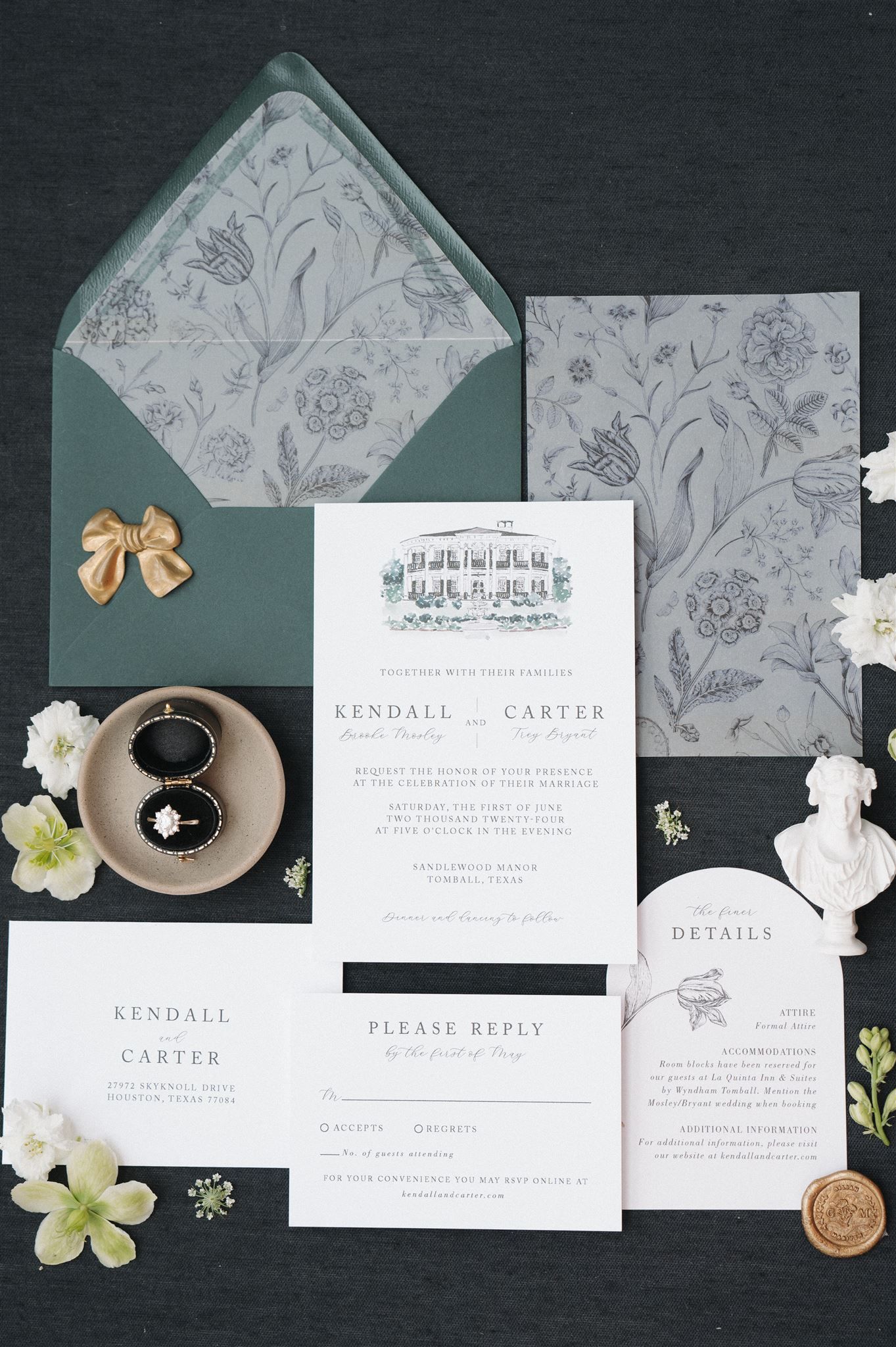 A Stunning Sandlewood Manor Wedding: Kendall & Carter's Elegant ...