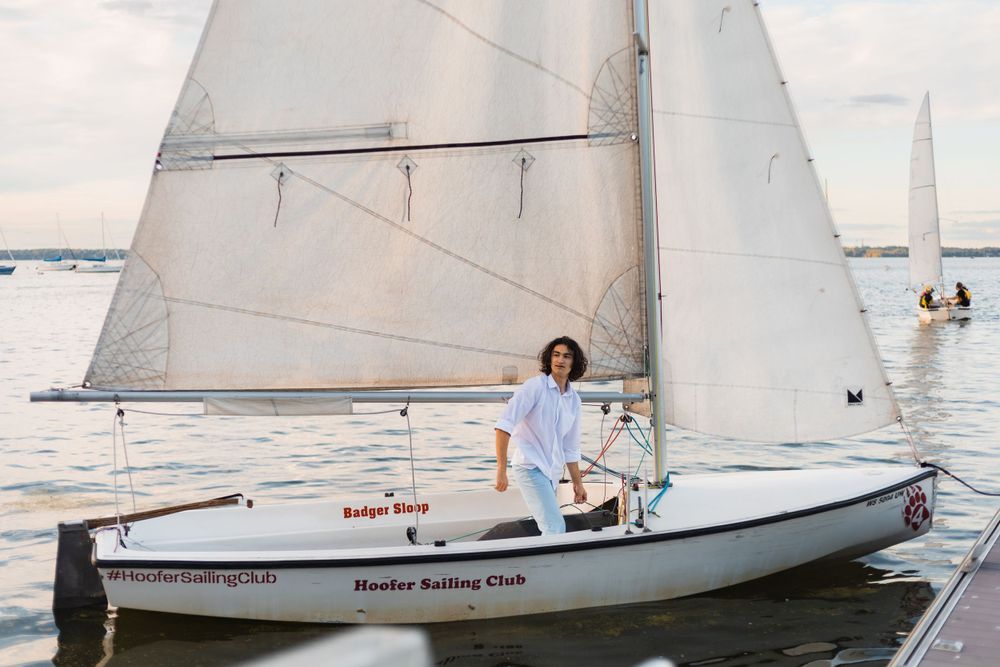 Sailing During a Senior Session - Little Dragan Photography