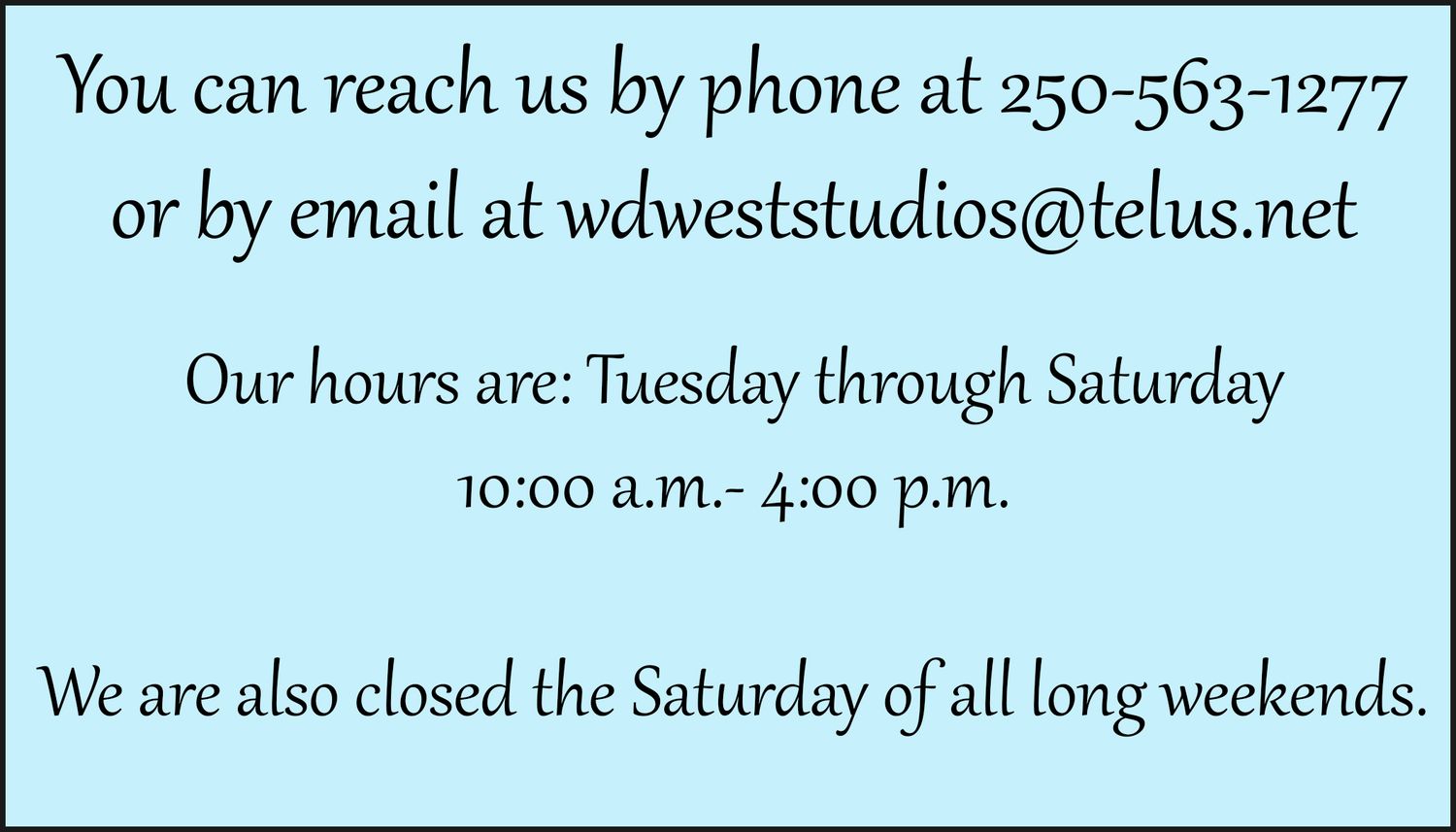 Contact - WD West Studios