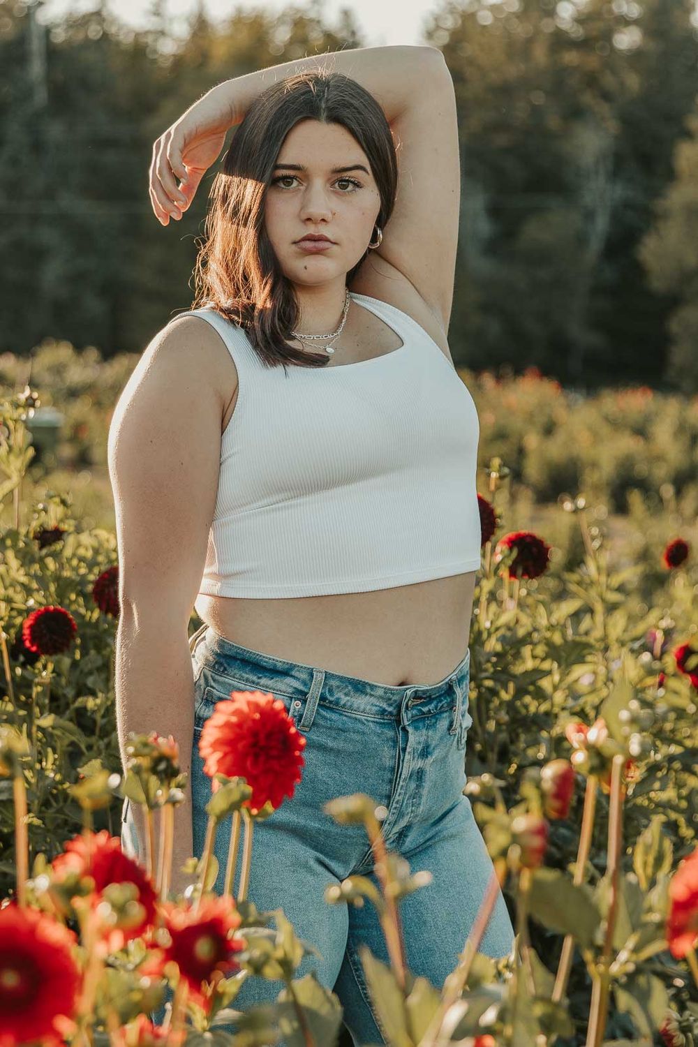 Haleigh's Senior Portraits in a Dahlia Flower Field | Spokane Senior ...