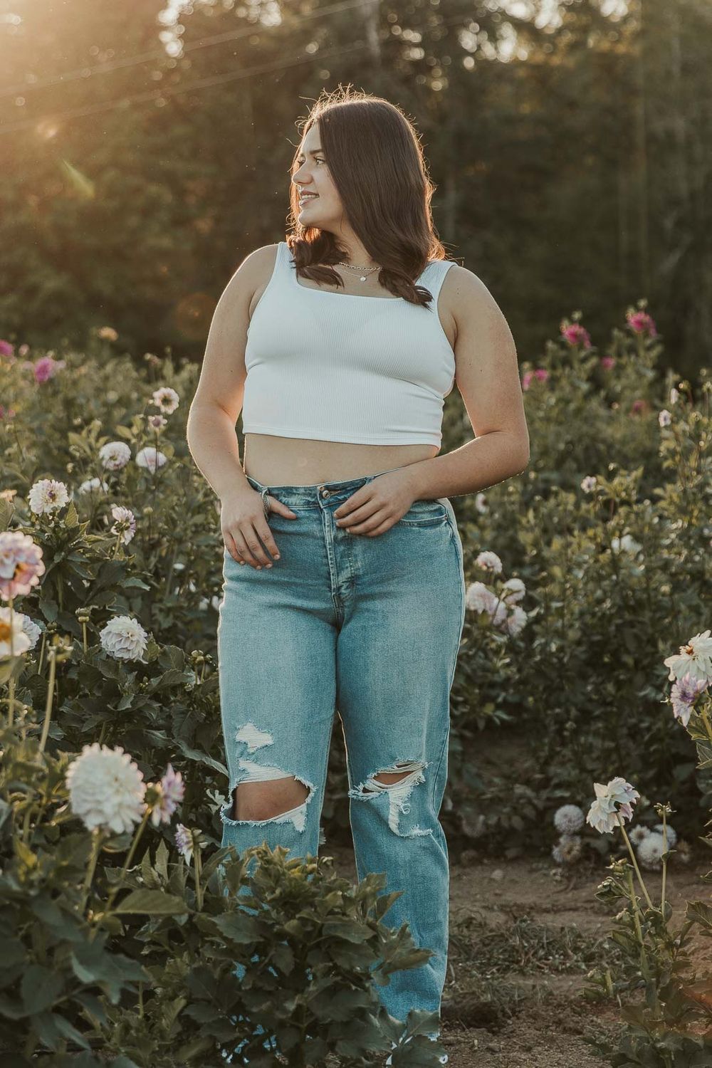 Haleigh's Senior Portraits in a Dahlia Flower Field | Spokane Senior ...