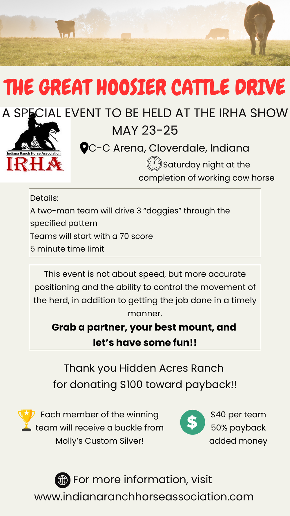 May 2025 - Indiana Ranch Horse Association