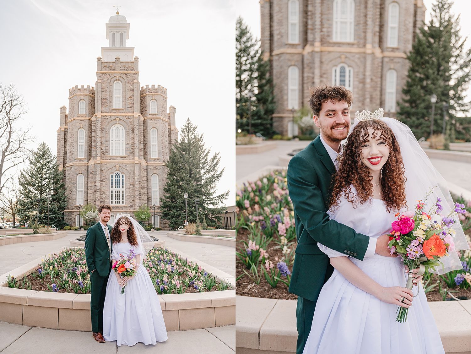 Spring Logan Utah Temple | Megan and Ammon Bridals - Logan Utah Wedding ...