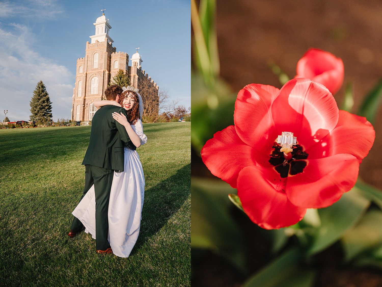 Spring Logan Utah Temple | Megan and Ammon Bridals - Logan Utah Wedding ...