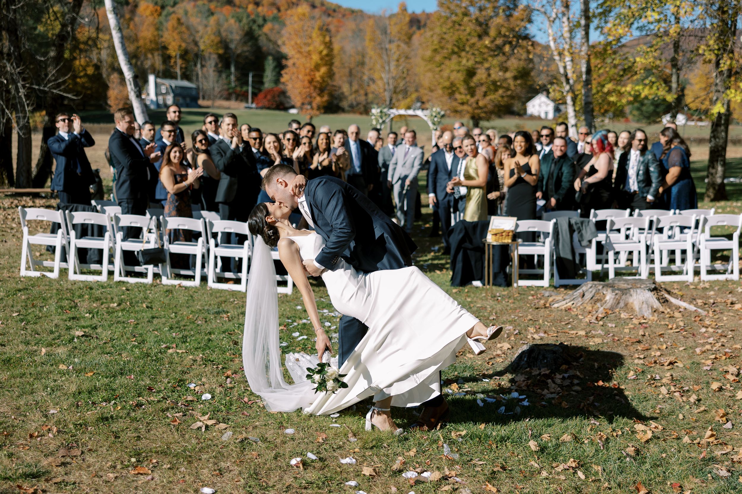 Olivia & Corey's Backyard Fall Wedding in Vermont - Caitee Smith Photography | Wedding ...