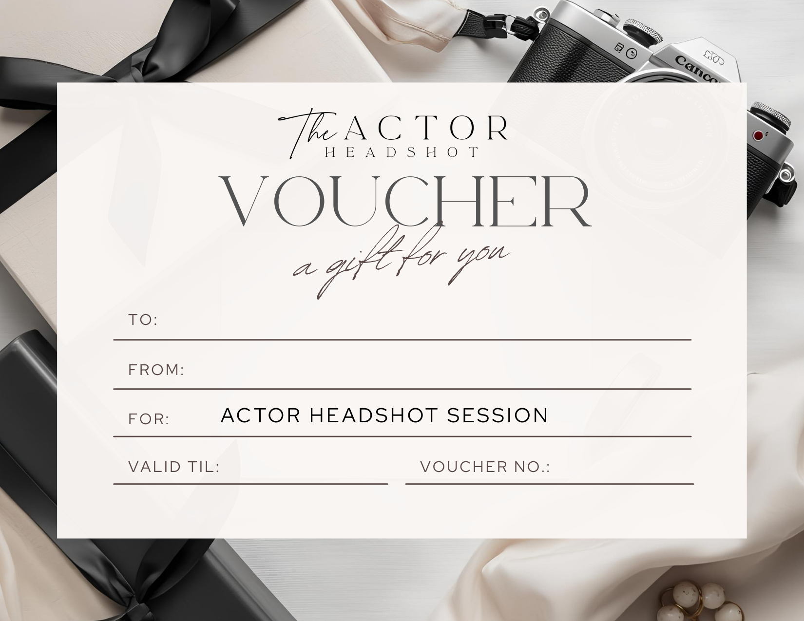 Gift Vouchers - The Actor Headshot | Best Atlanta Actor Headshots
