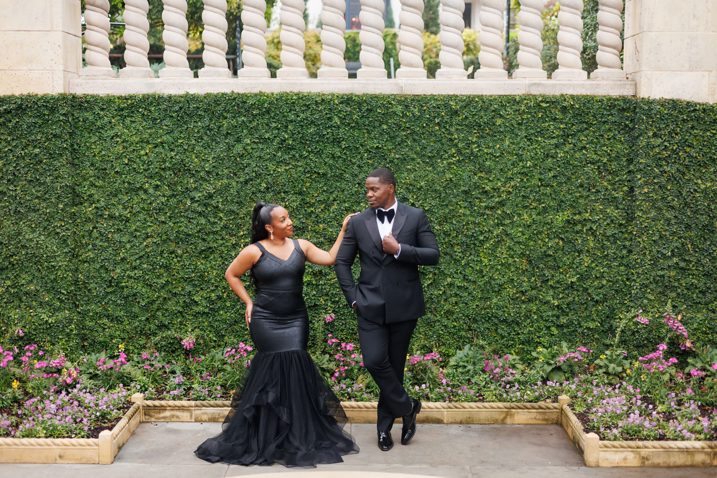 Laurin & Dimitri's Dallas Arboretum Engagement Photos | Elegant Outdoor ...