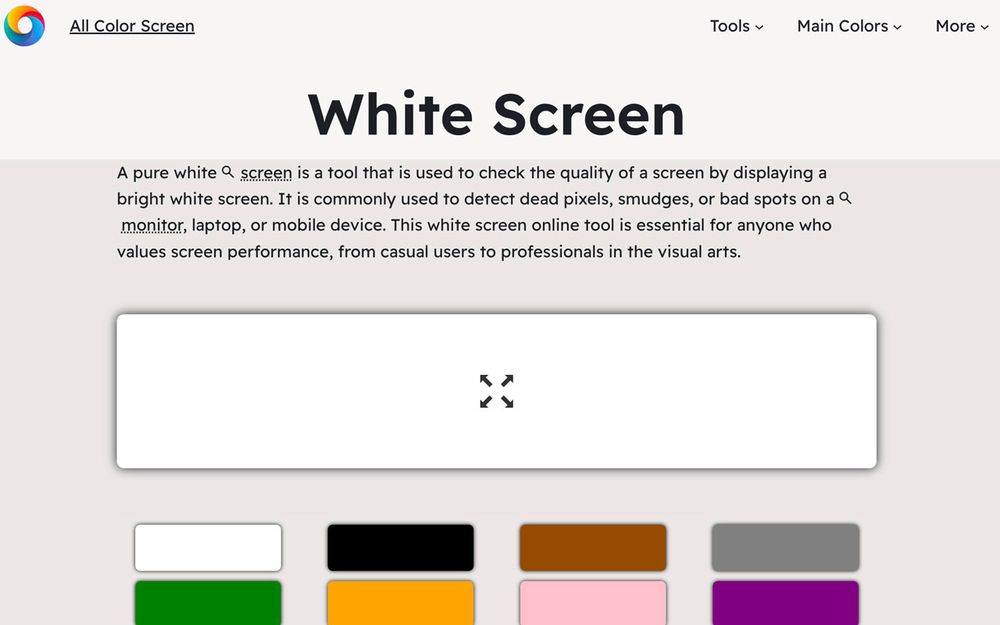 Color Test - allcolorscreen